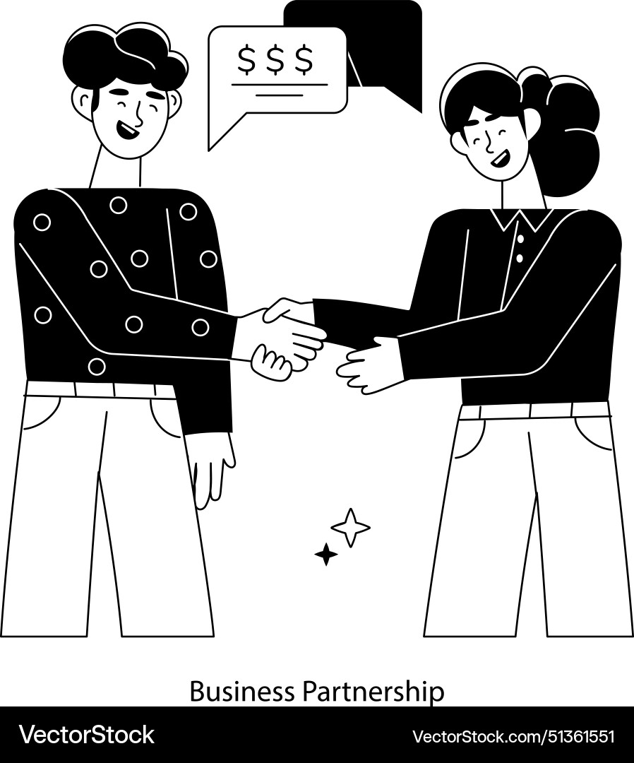 Business partnership Royalty Free Vector Image