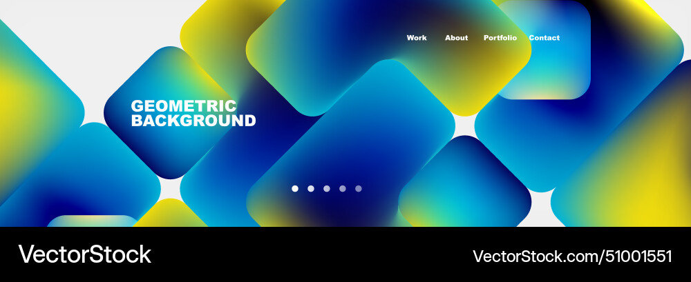 Electric blue squares create an atmospheric art Vector Image