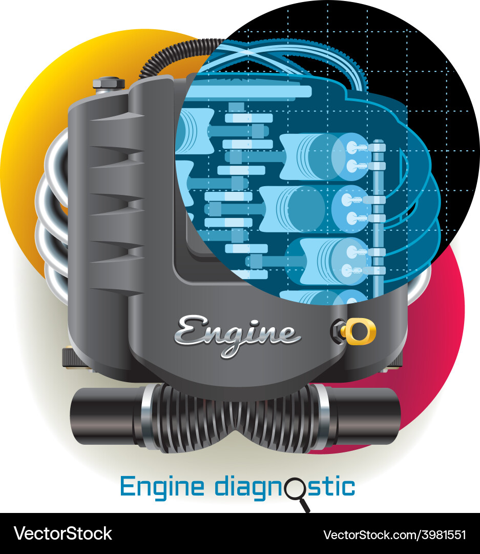 Engine diagnostic Royalty Free Vector Image - VectorStock