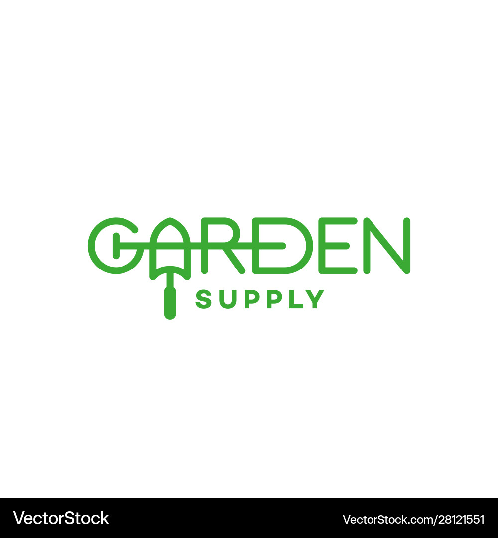 Garden supply logo Royalty Free Vector Image - VectorStock
