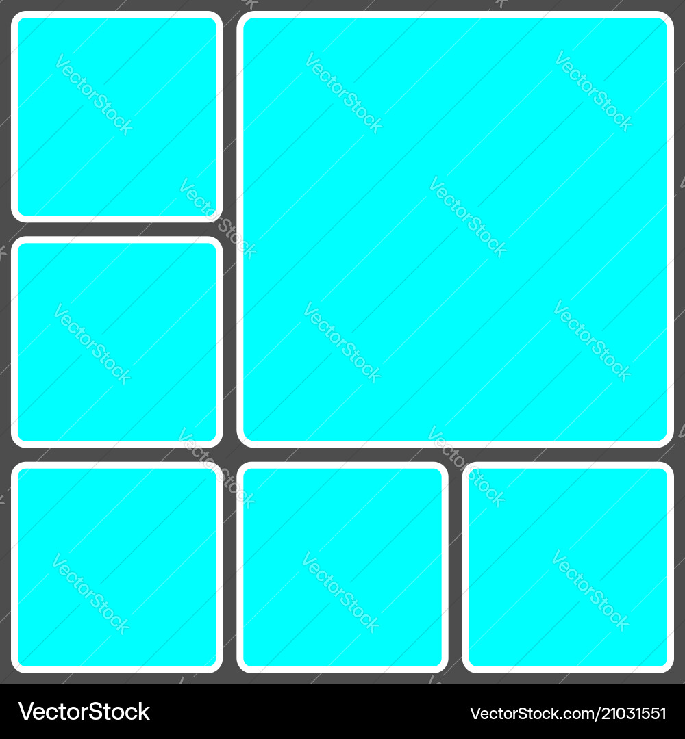 Geometric frame template for photo collage Vector Image