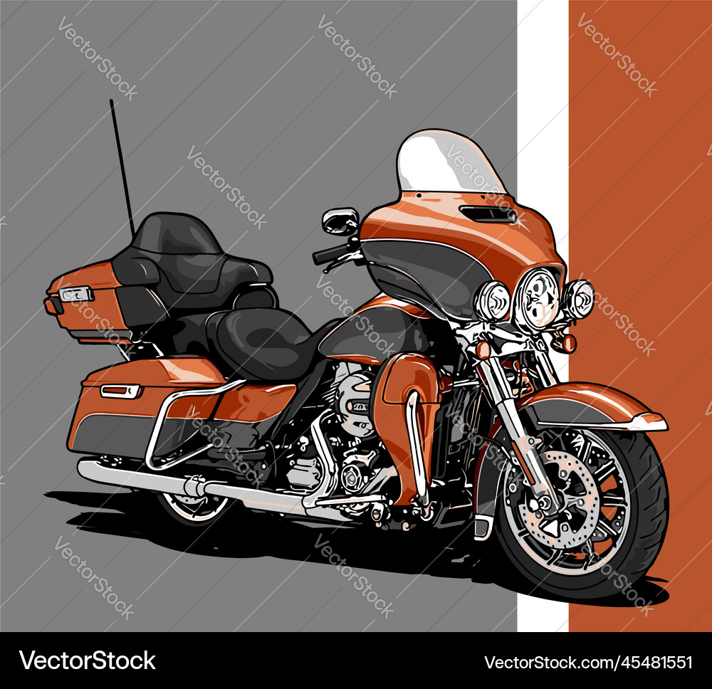 Motorcycle Template - Retro Style Royalty Free Vector Image