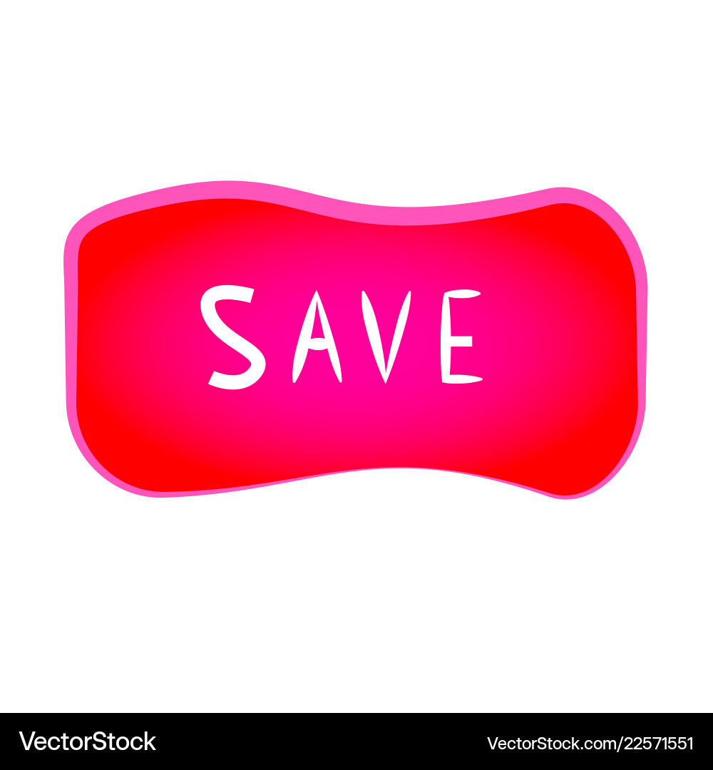 Red save button Royalty Free Vector Image - VectorStock