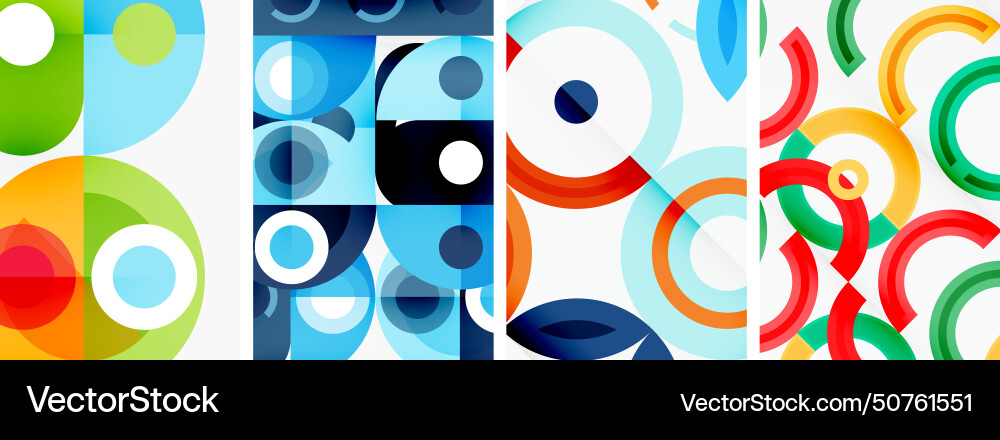 Round geometric elements and circles in background