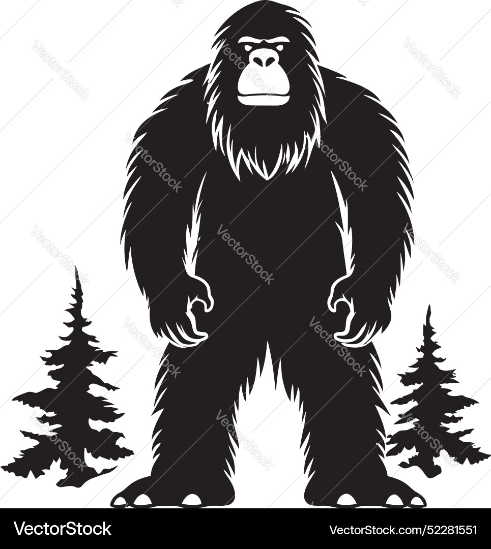 Sasquatch serenade charming black emblem Vector Image