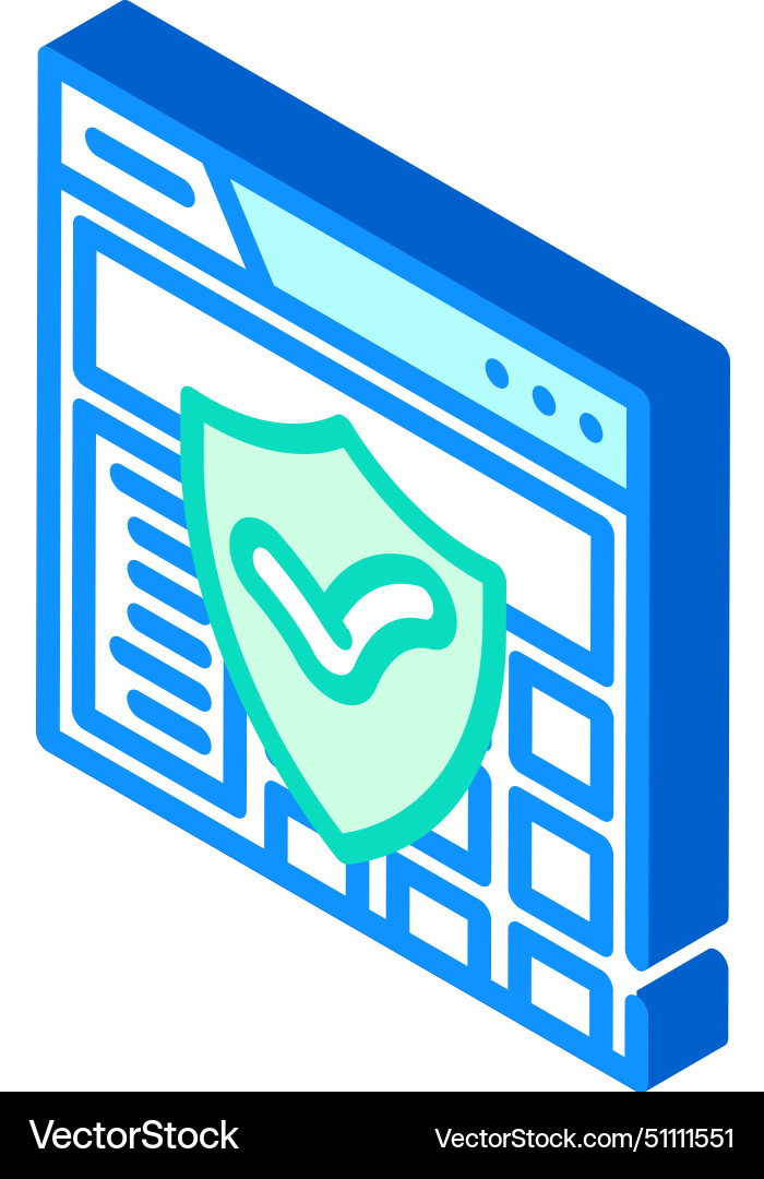 Trust signals seo isometric icon Royalty Free Vector Image