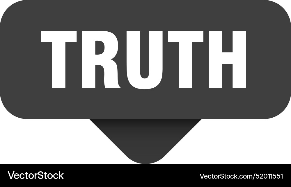 Truth sticker sign on transparent background Vector Image