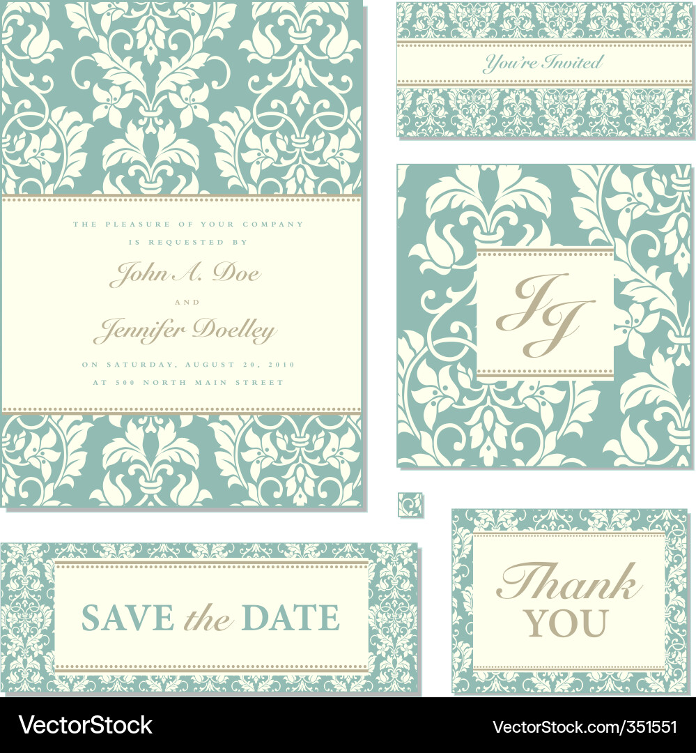 Wedding card Royalty Free Vector Image - VectorStock