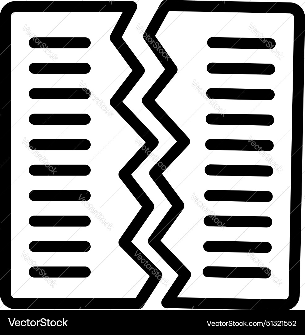 Business plan failure icon outline startup Vector Image