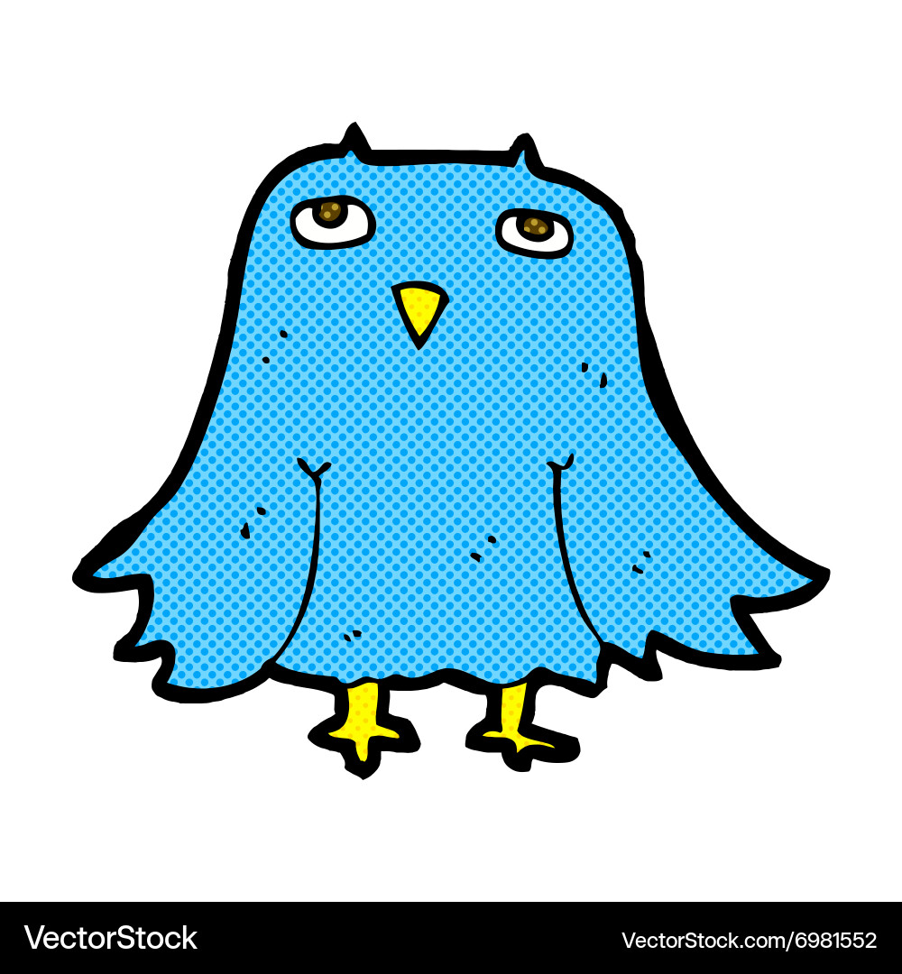 Comic Cartoon Eule Lizenzfreies Vektorbild - VectorStock
