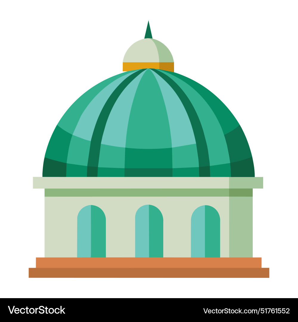 Dome flat on white background Royalty Free Vector Image