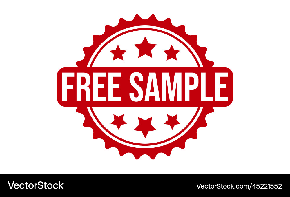 Free sample rubber stamp seal Royalty Free Vector Image