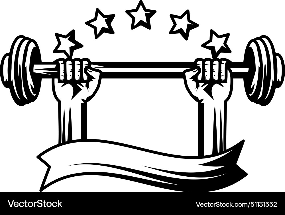 Gym emblem power Royalty Free Vector Image - VectorStock
