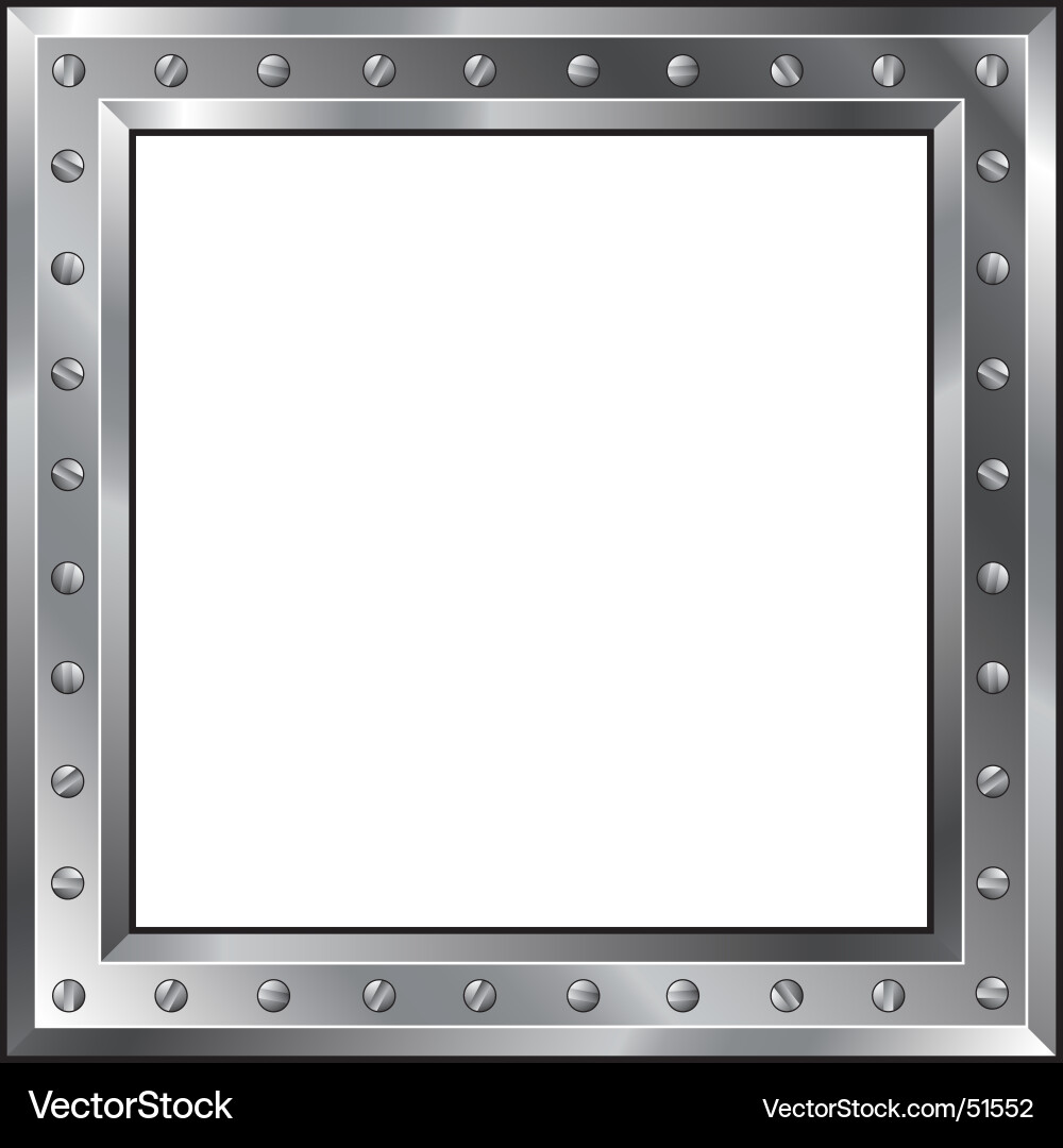 Metal frame with bolts Royalty Free Vector Image