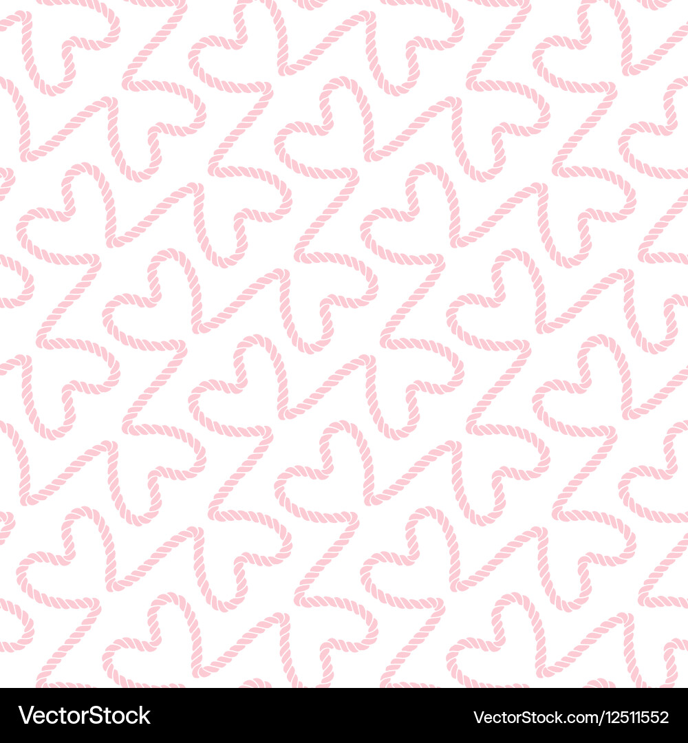 Seamless nautical romantic rope pattern Royalty Free Vector