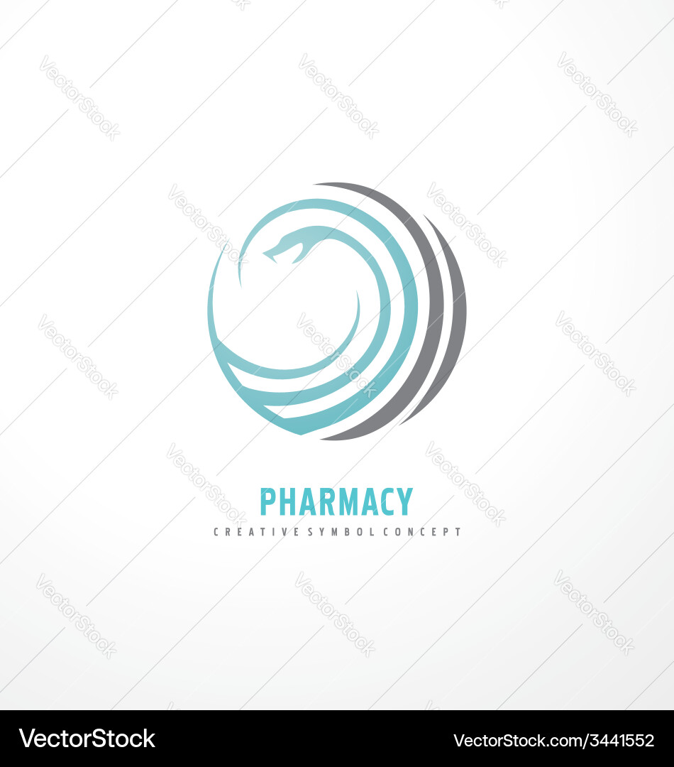 Snake Pharmacy Logo Template Royalty Free Vector Image