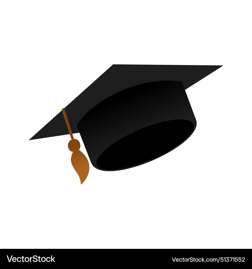 Square academic cap design Royalty Free Vector Image