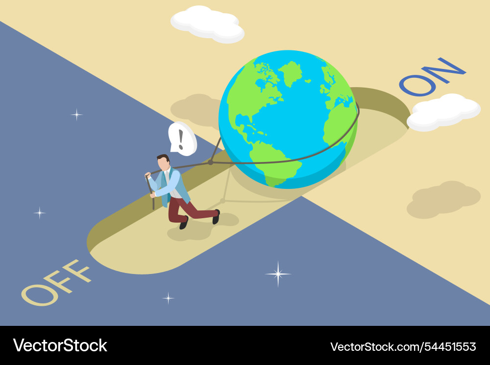 3d isometric flat of caring Royalty Free Vector Image