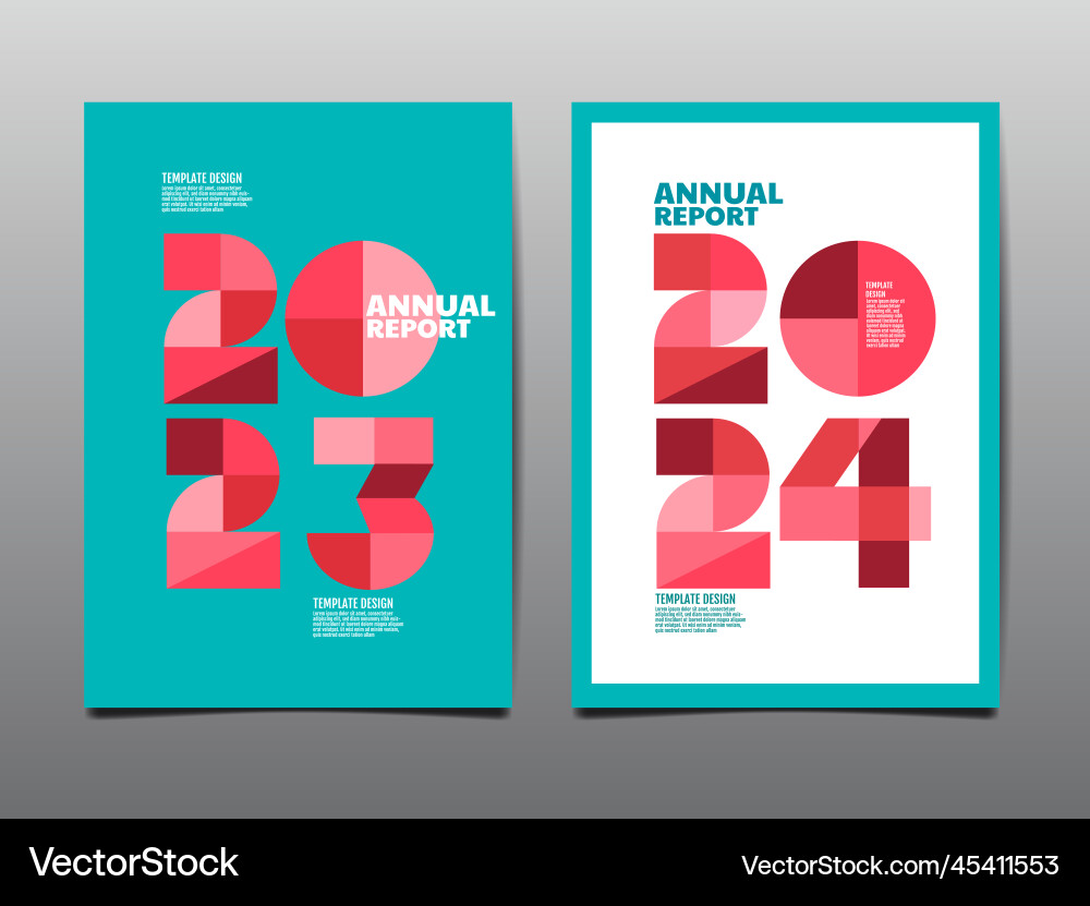 Annual Report 2024 Layout Royalty Free Vector Image