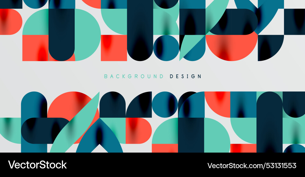 Circles semi squares and round shapes Royalty Free Vector