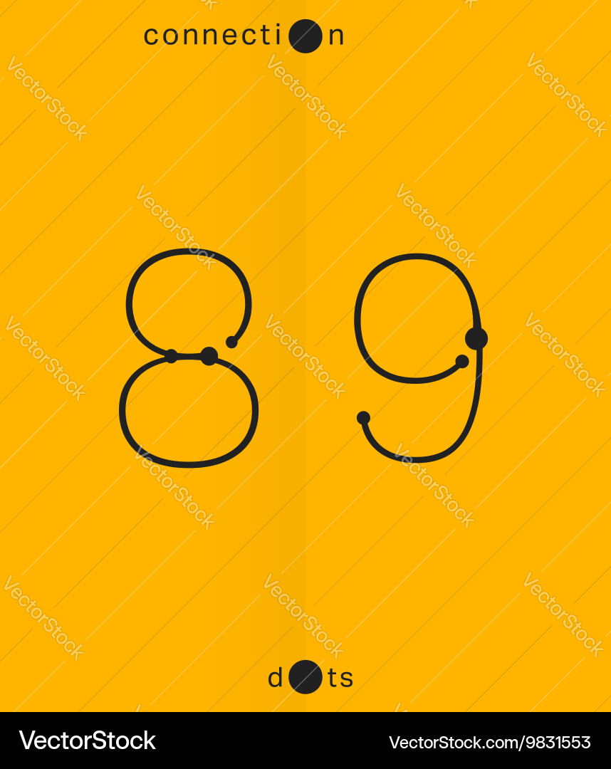 Dots Schriftvorlage Lizenzfreies Vektorbild - VectorStock