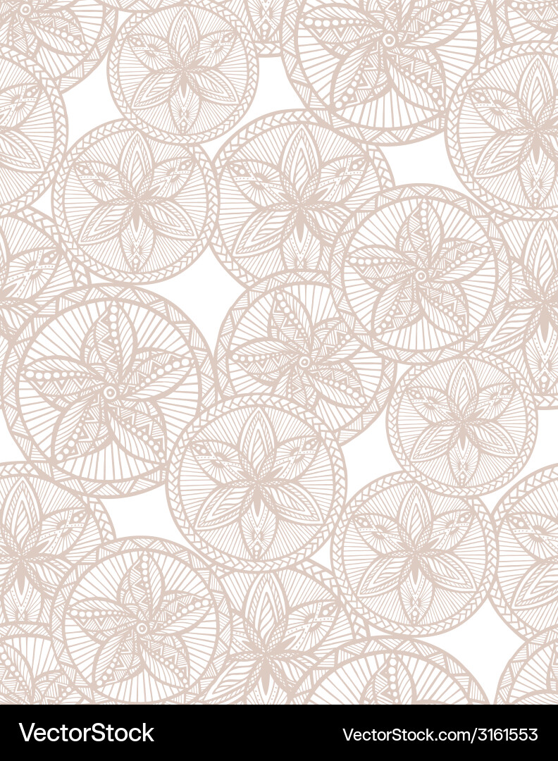 Floral Circle Pattern Royalty Free Vector Image