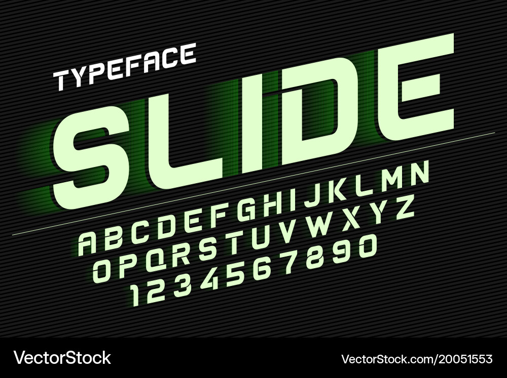 Modern Typeface - Geometric Lettering Royalty Free Vector