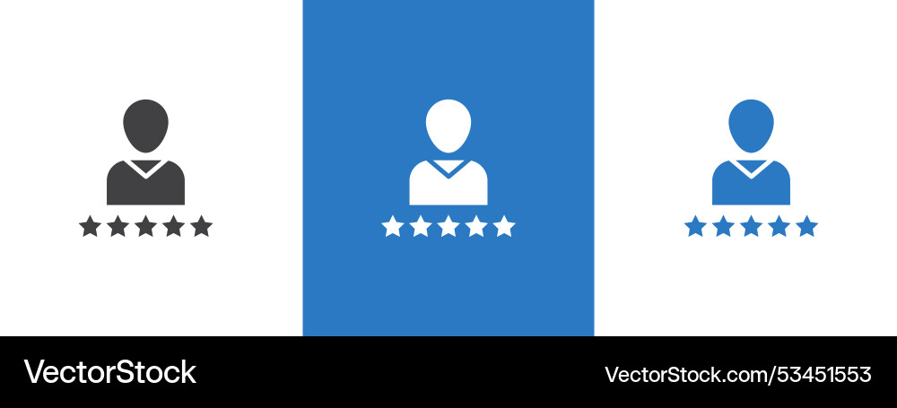 Rating employee icon thin line Royalty Free Vector Image