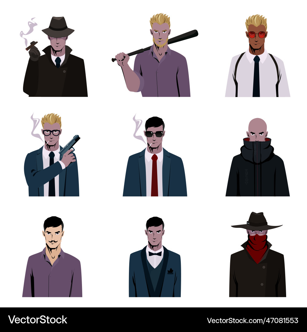 Geheimnisvoller Agent Charakter Illustration Vektorbild