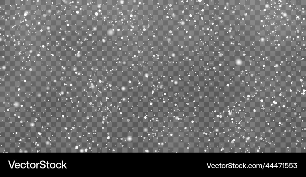 Winter Snowflakes on Transparent Background Vector Image