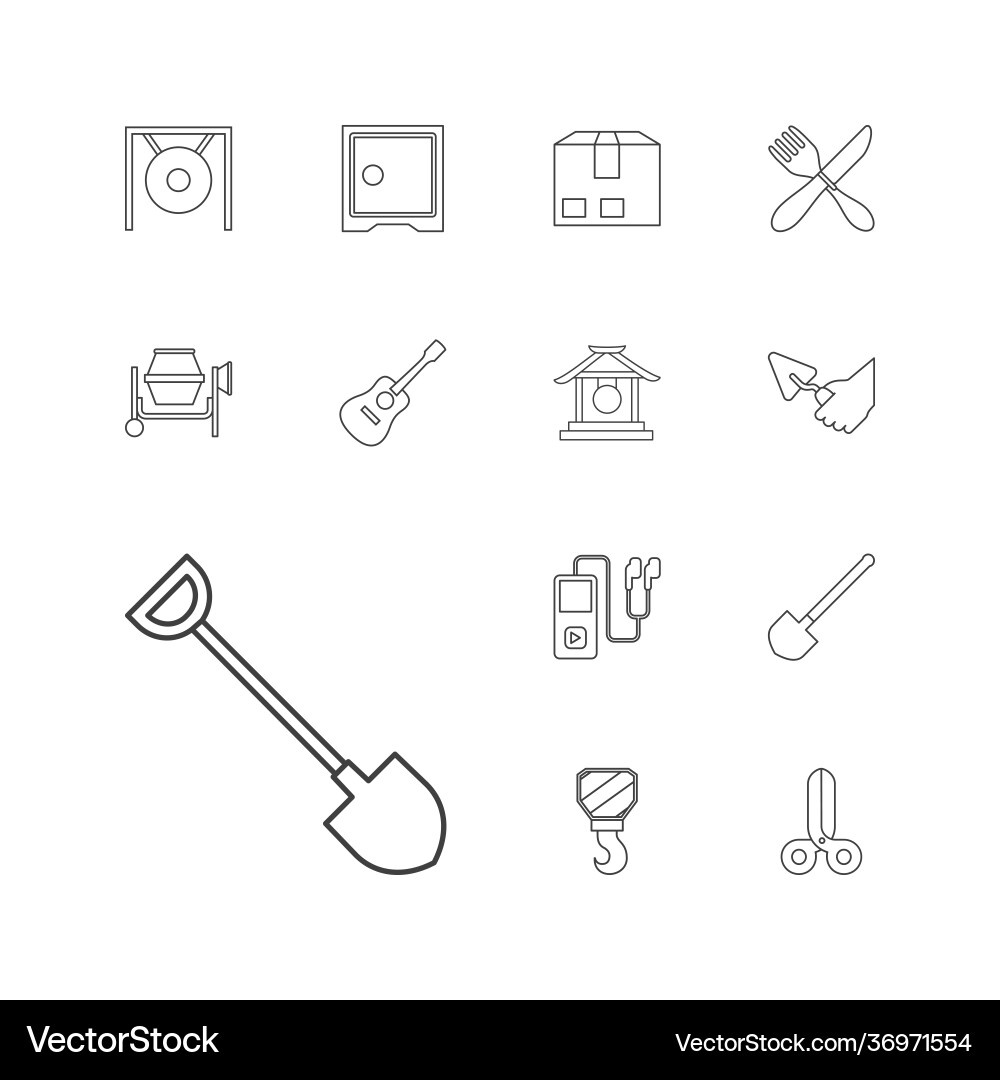 13 metal icons Royalty Free Vector Image - VectorStock
