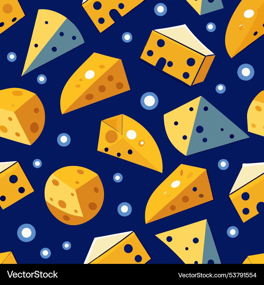 Cheese pattern Royalty Free Vector Image - VectorStock