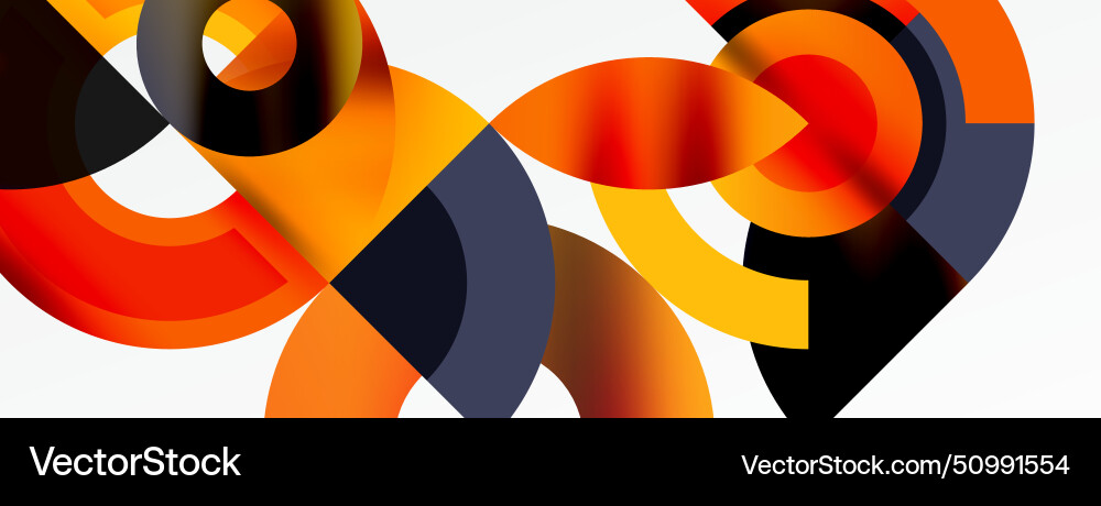 Colorful circles connected on white background Vector Image