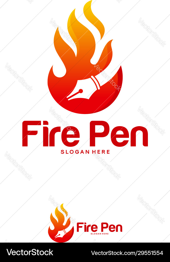 Brandstift Logo Designs Konzept heiß Lizenzfreier Vektor