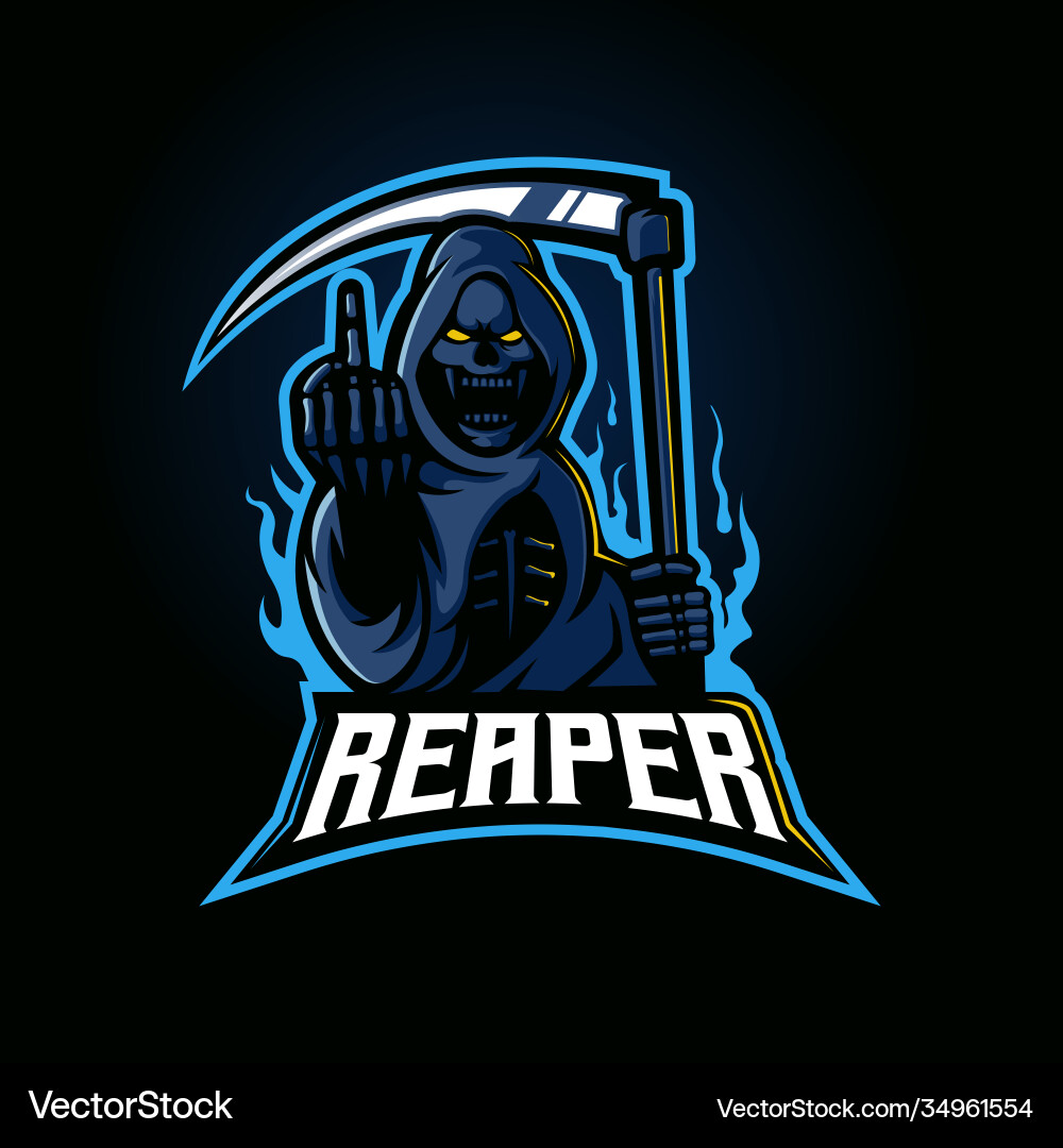 Reaper gaming logo Royalty Free Vector Image - VectorStock