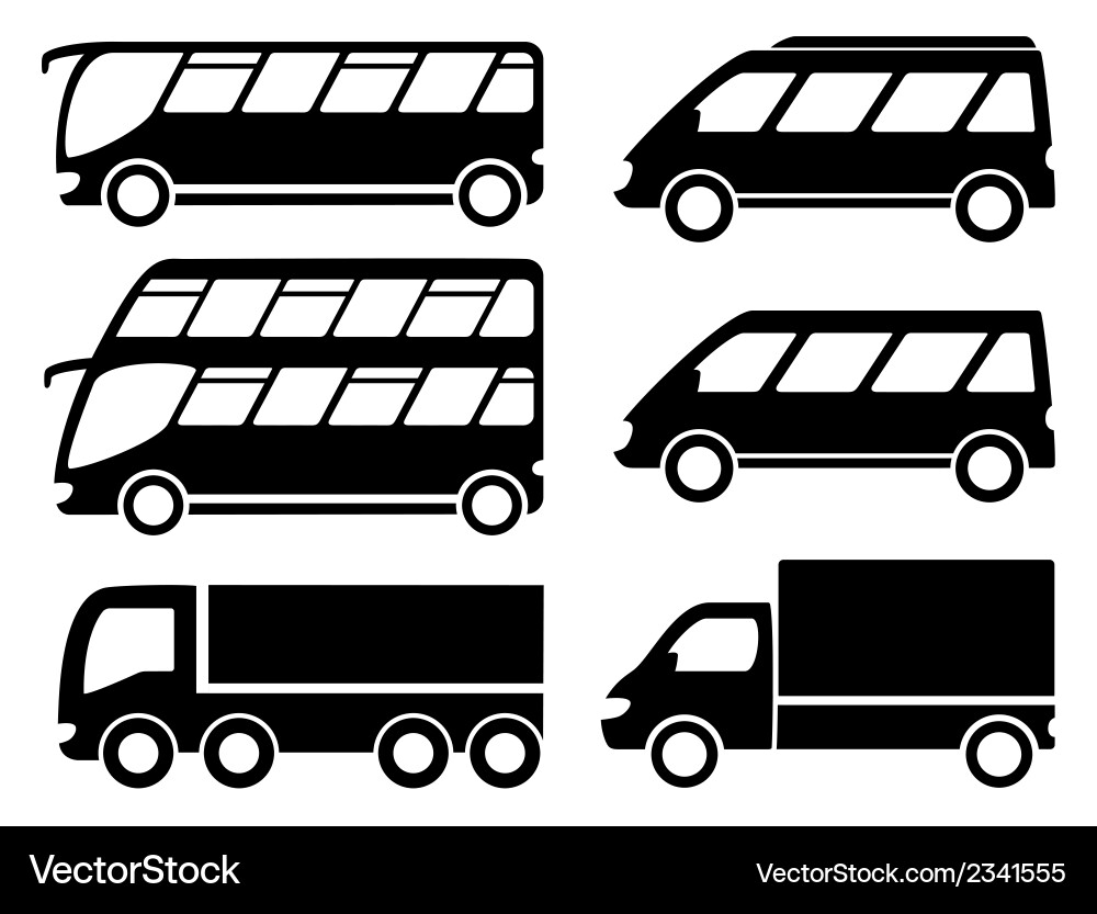 Cargo transport set Royalty Free Vector Image - VectorStock