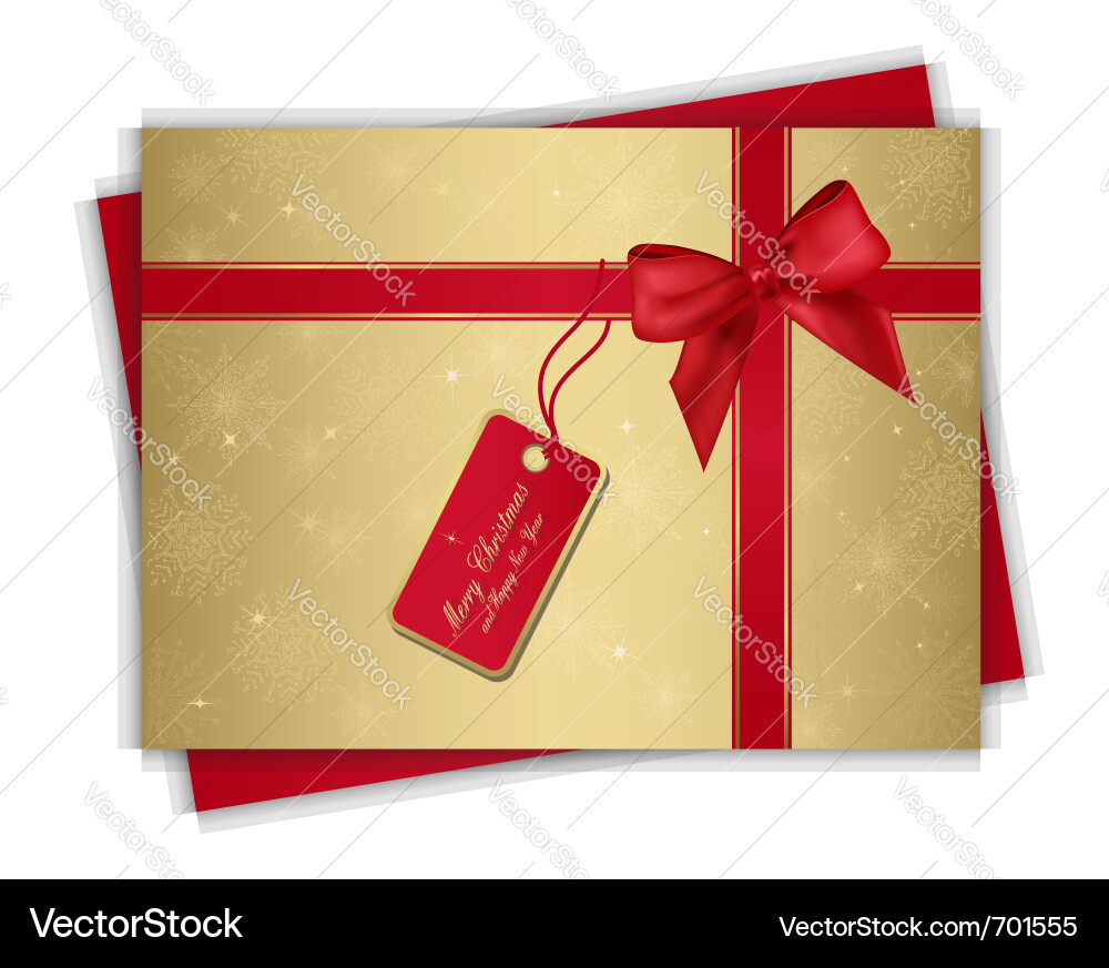 Christmas gift card Royalty Free Vector Image - VectorStock