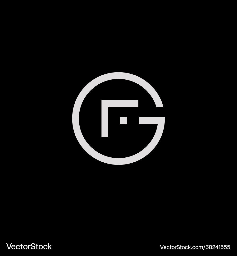 Cool and elegant design initial letter fg Vector Image