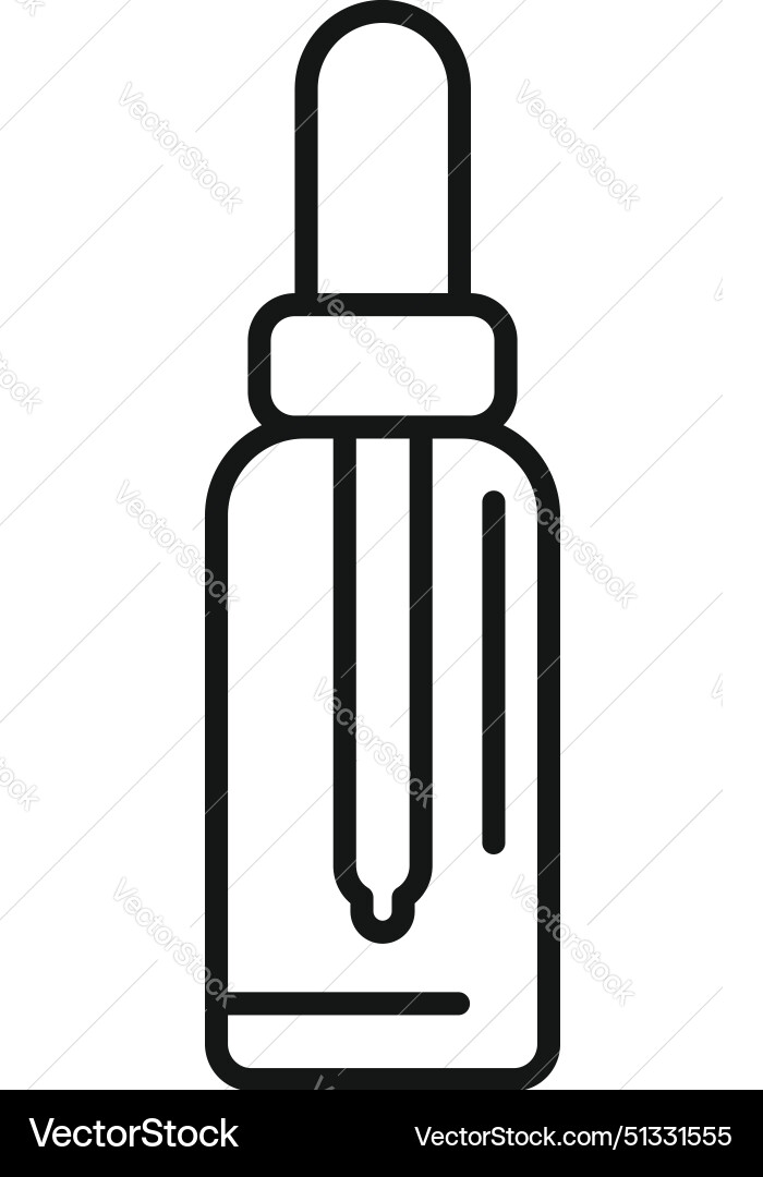 Dropper bottle line art Royalty Free Vector Image
