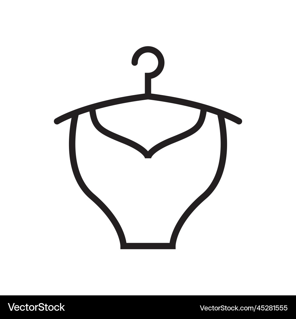 Girl hanger icon logo Royalty Free Vector Image