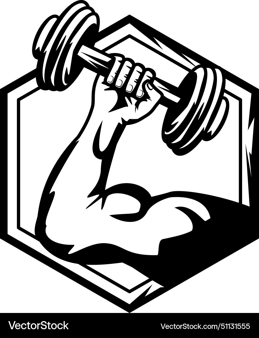 Gym emblem active Royalty Free Vector Image - VectorStock