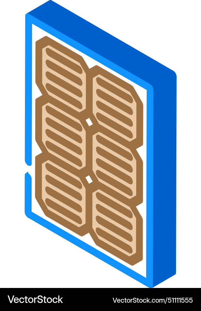 Module solar panel isometric icon Royalty Free Vector Image
