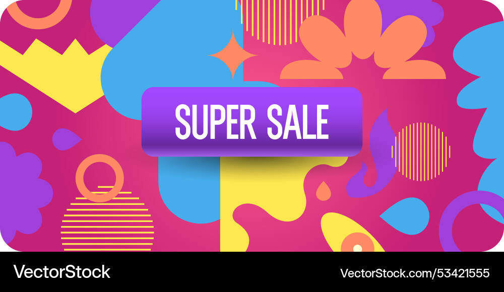 Poster sale bright abstract background – Royalty-Free Vector | VectorStock