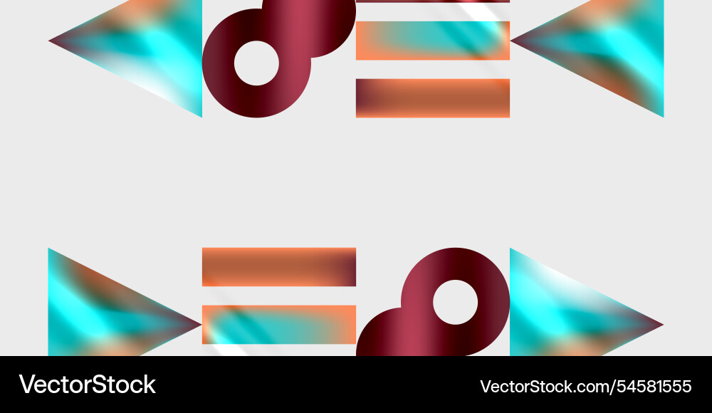 Simple shapes - circles triangles rectangles Vector Image