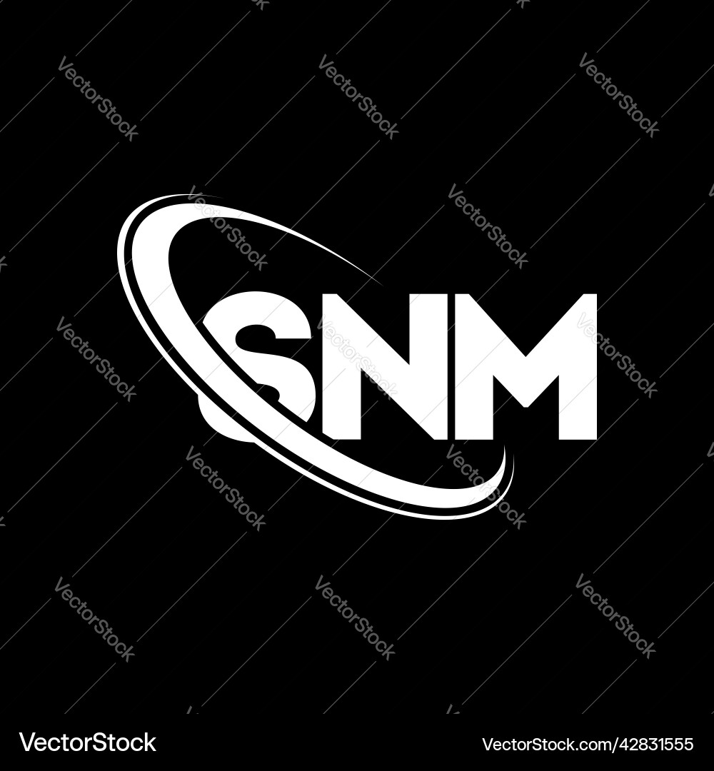 Snm logo letter design Royalty Free Vector Image