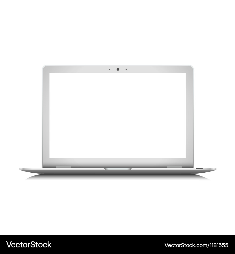 White laptop Royalty Free Vector Image - VectorStock