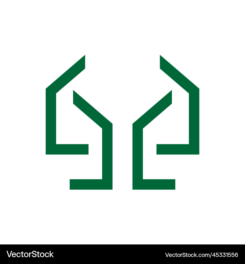 Green home icon logo Royalty Free Vector Image