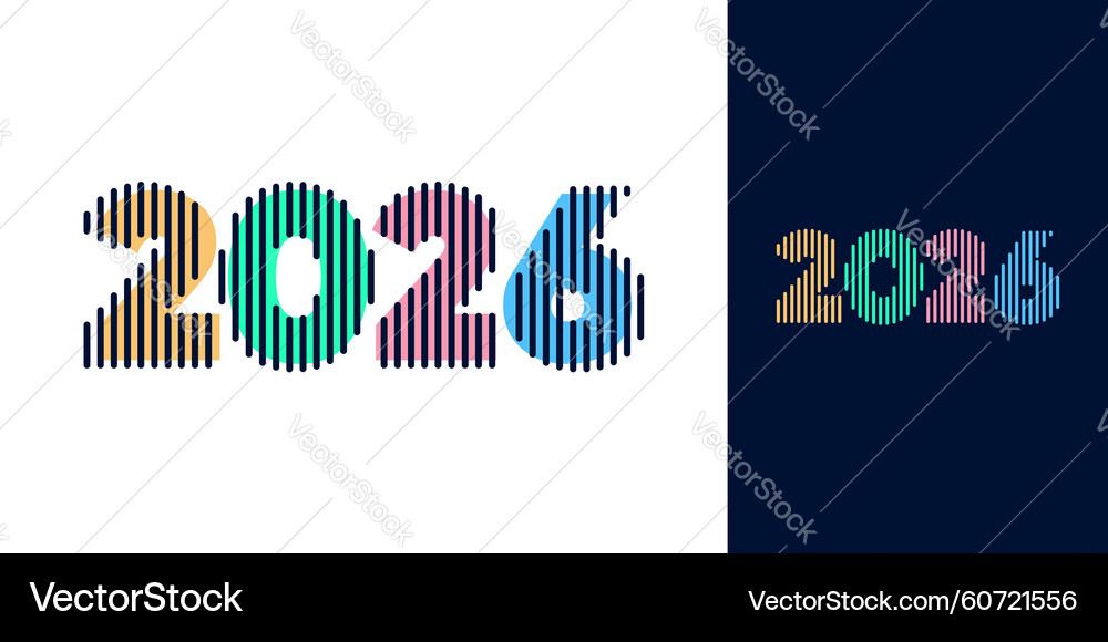 Modern 2026 Celebration Element – Royalty-Free Vector | VectorStock