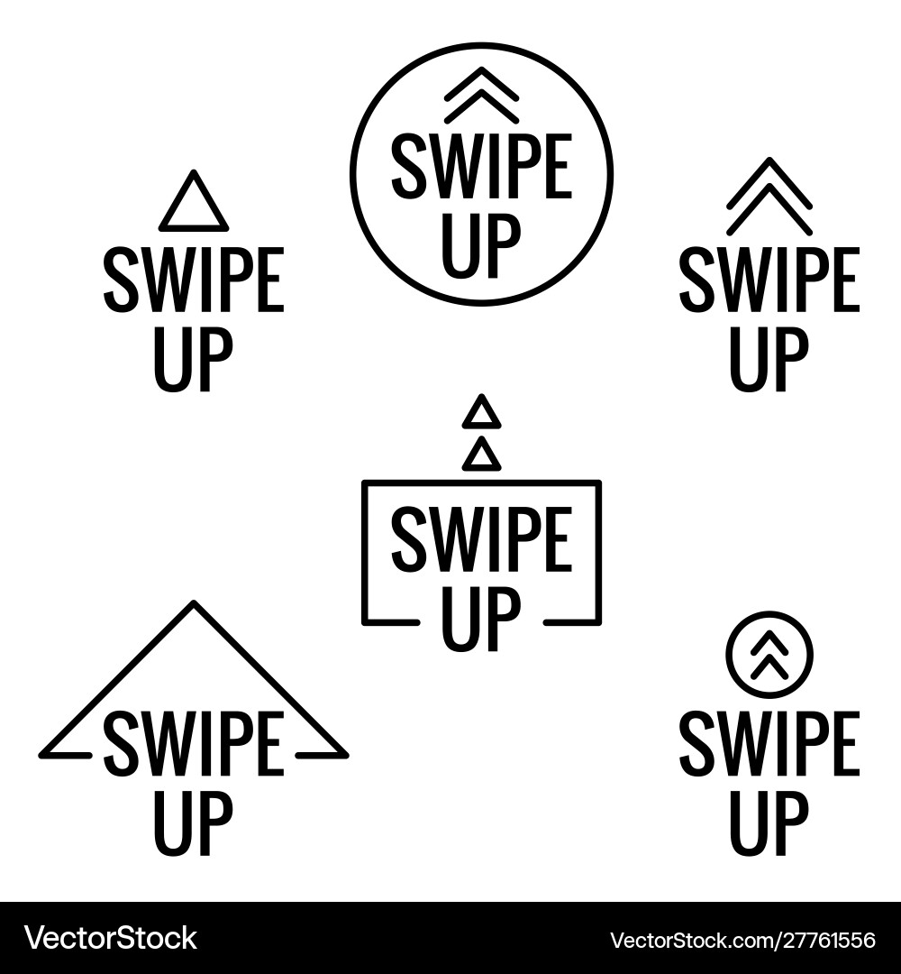 Swipe up icon Royalty Free Vector Image - VectorStock