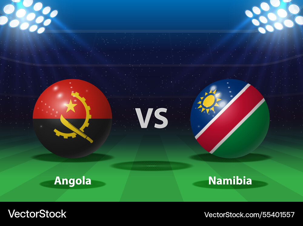 Angola vs namibia knockout stage africa 2023 Vector Image